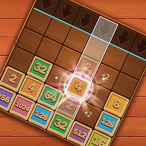 Merge Numbers: Wooden Edition - Hyves Games